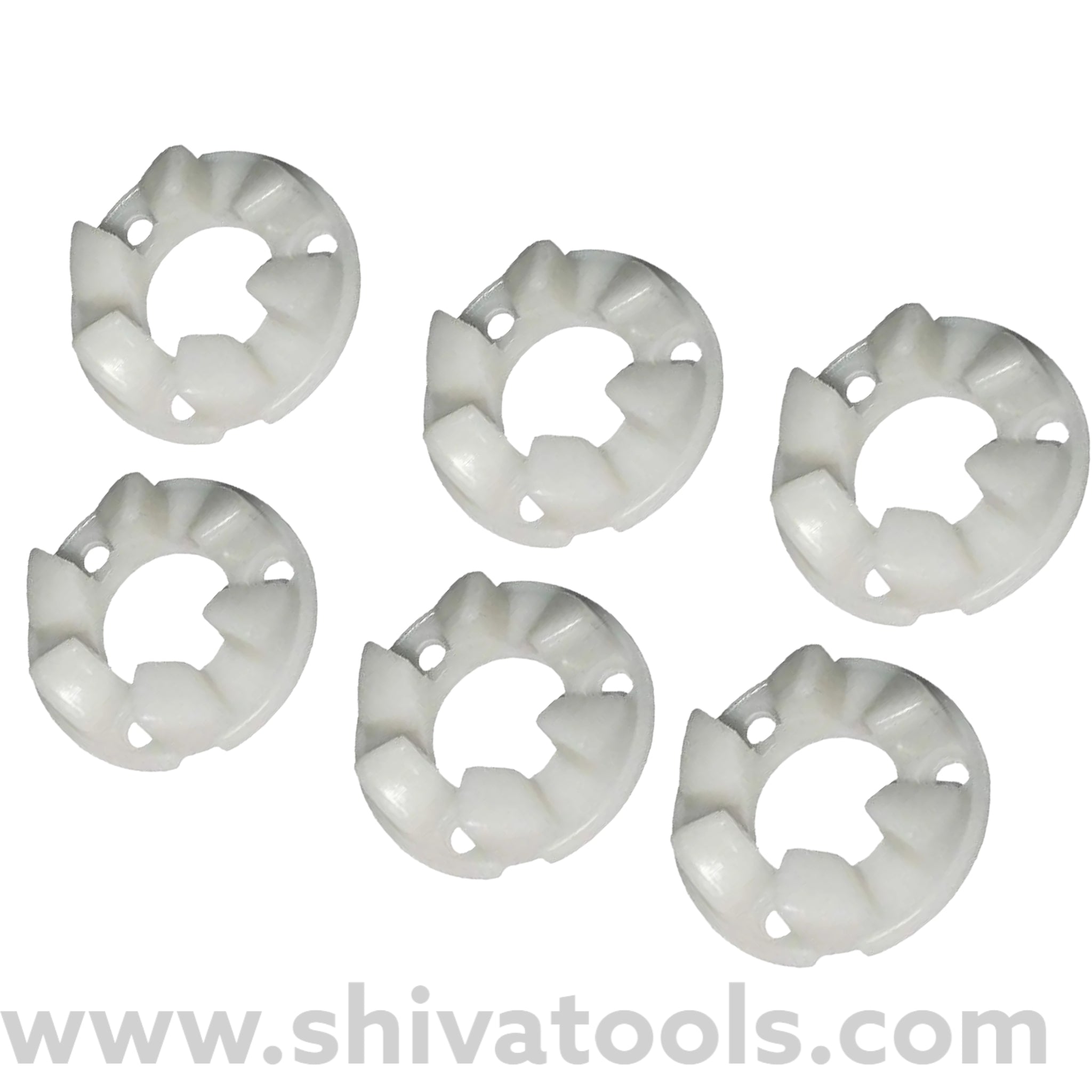 Sujata Juicer Mixer Coupler Teeth with Screw, 6 Pcs Set, White
